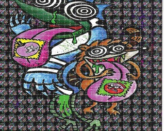 Mario Licking Toad LSD Blotter Art Psychedelic Acid Free Paper - Etsy