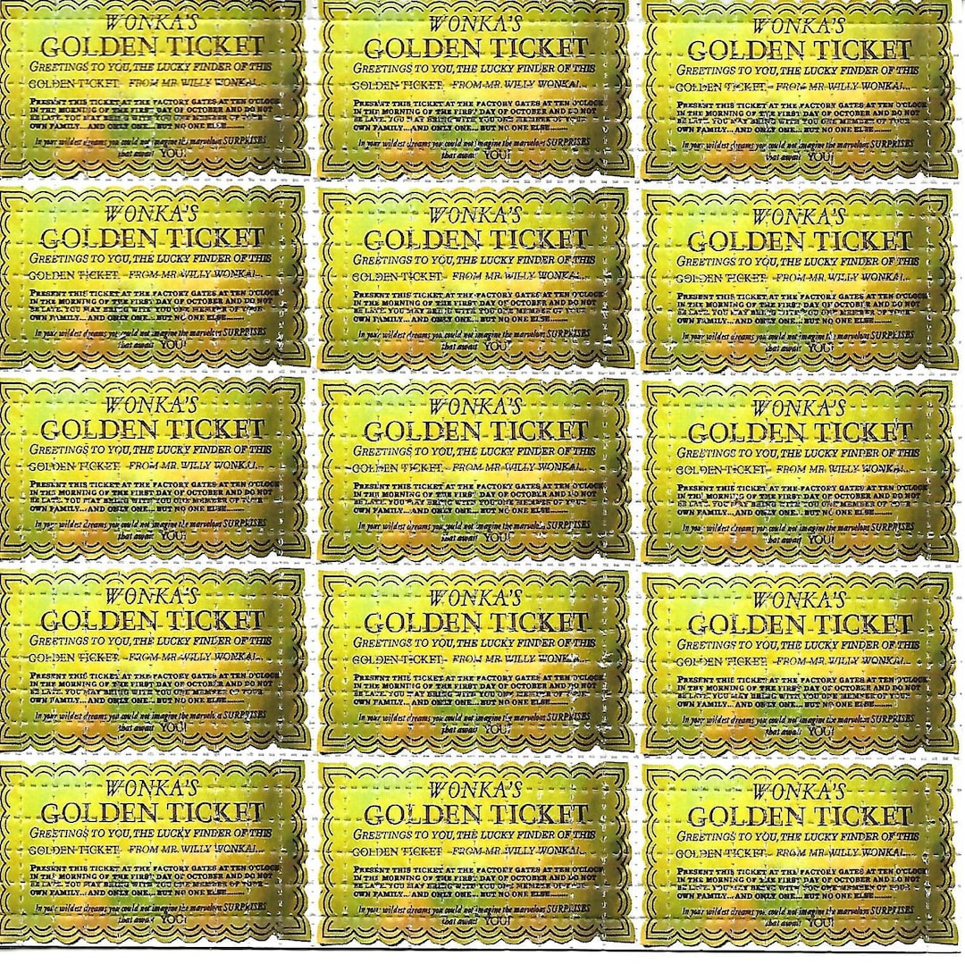 Golden Ticket LSD Blotter Art Psychedelic Acid Free Paper - Etsy Australia