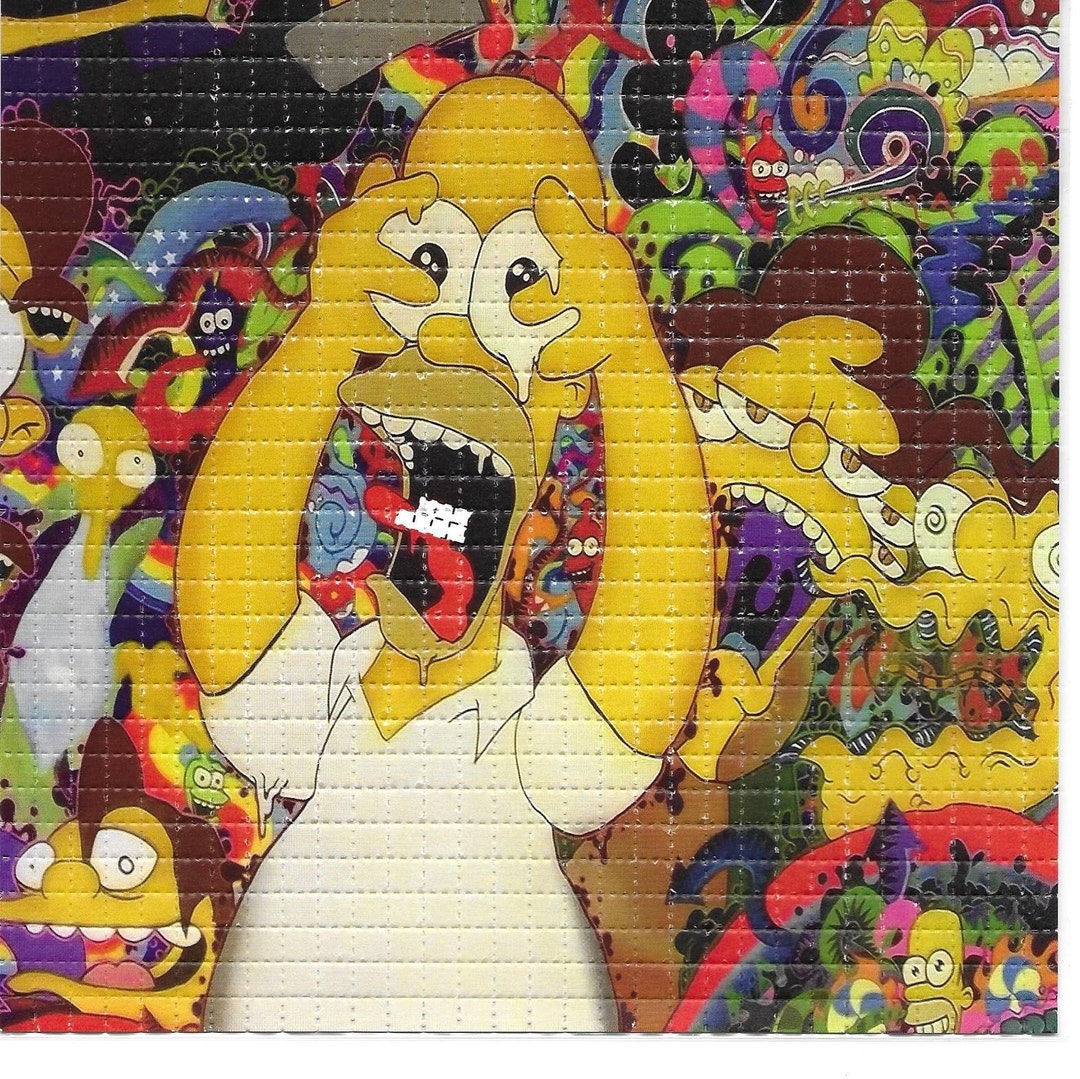 Melting Homer LSD Blotter Art Psychedelic Acid Free Paper - Etsy