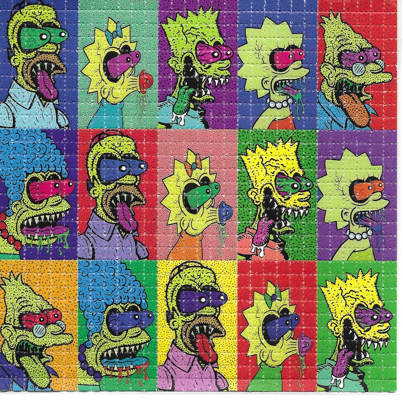 Zombie Simpsons LSD Blotter Art Psychedelic Acid Free Paper | Etsy
