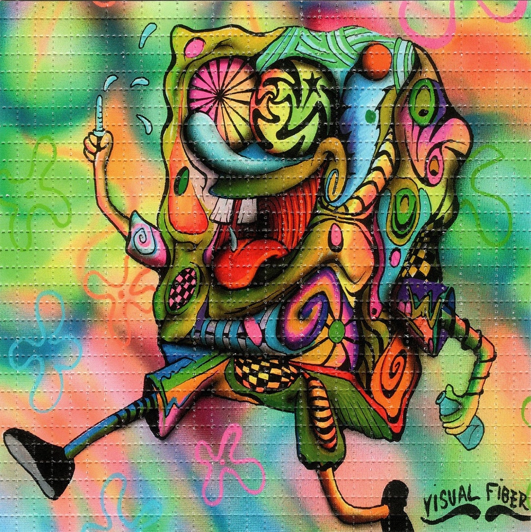 Sponged Bob by Visual Fiber Signed Limited Edition Psychedelic LSD ...