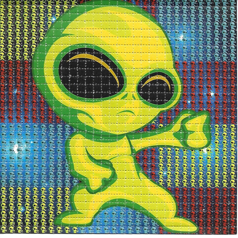 Alien LSD Blotter Art Psychedelic Acid Free Paper | Etsy