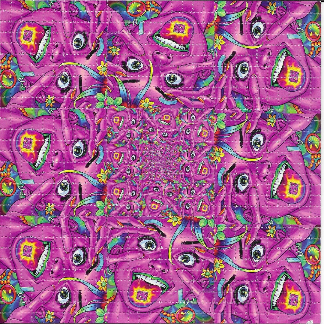 Purple Flower Girl LSD Blotter Art Psychedelic Acid Free Paper - Etsy