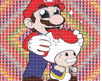 Melting Mario LSD Blotter Art Psychedelic Acid Free Paper - Etsy