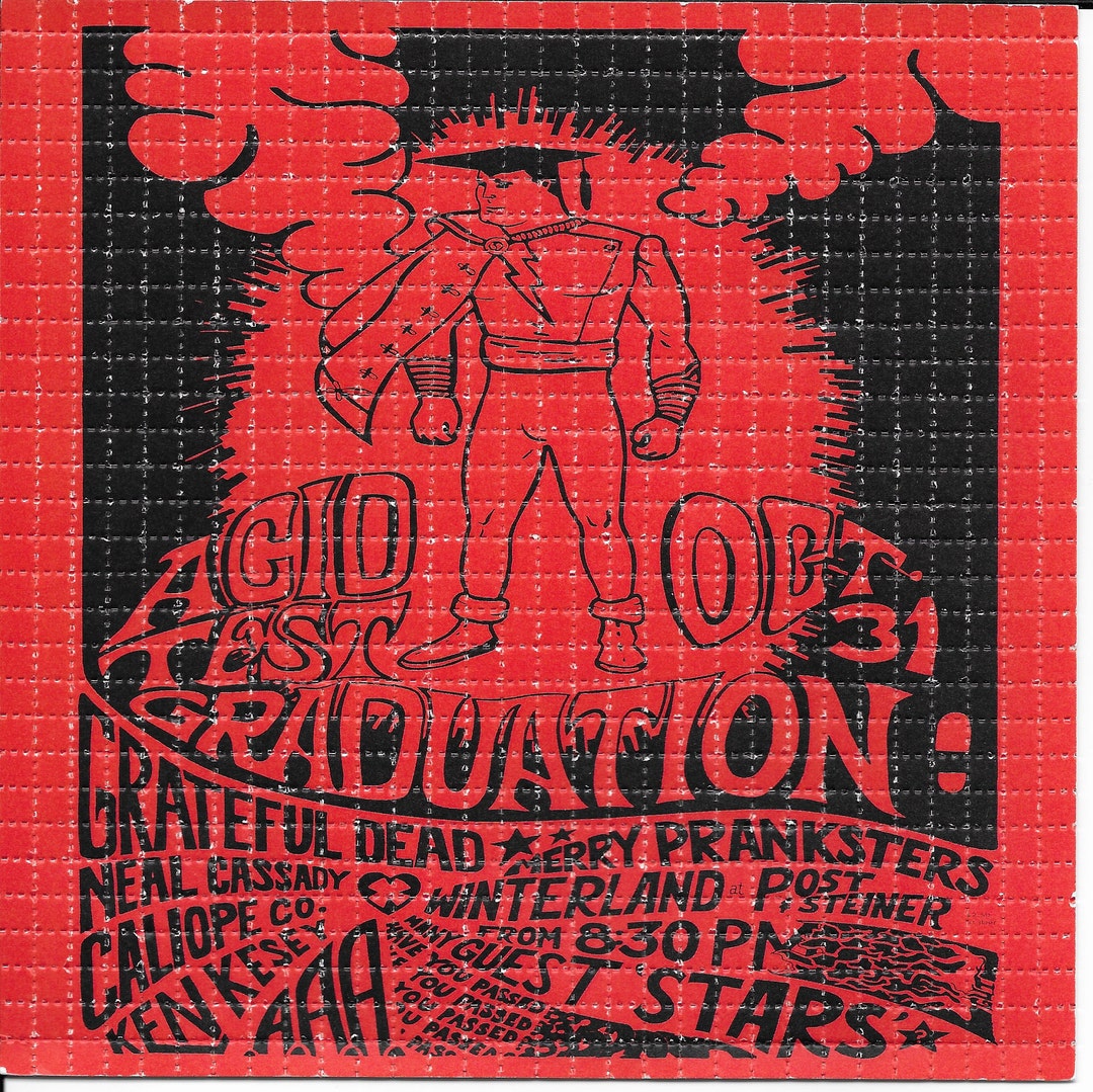 Acid Test Graduation LSD Acid Blotter Art Psychedelic - Etsy