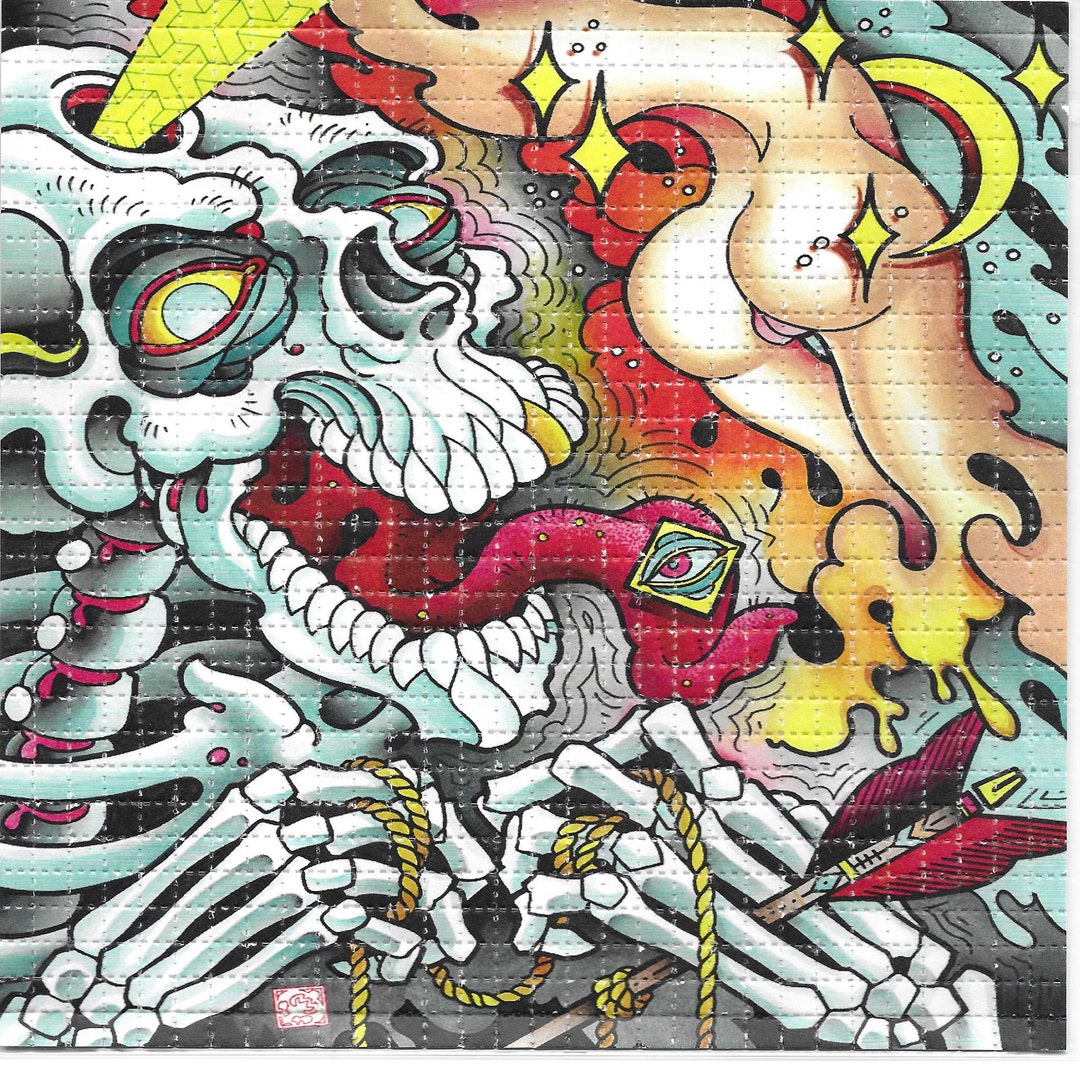 Skeleton LSD Blotter Art Psychedelic Acid Free Paper - Etsy