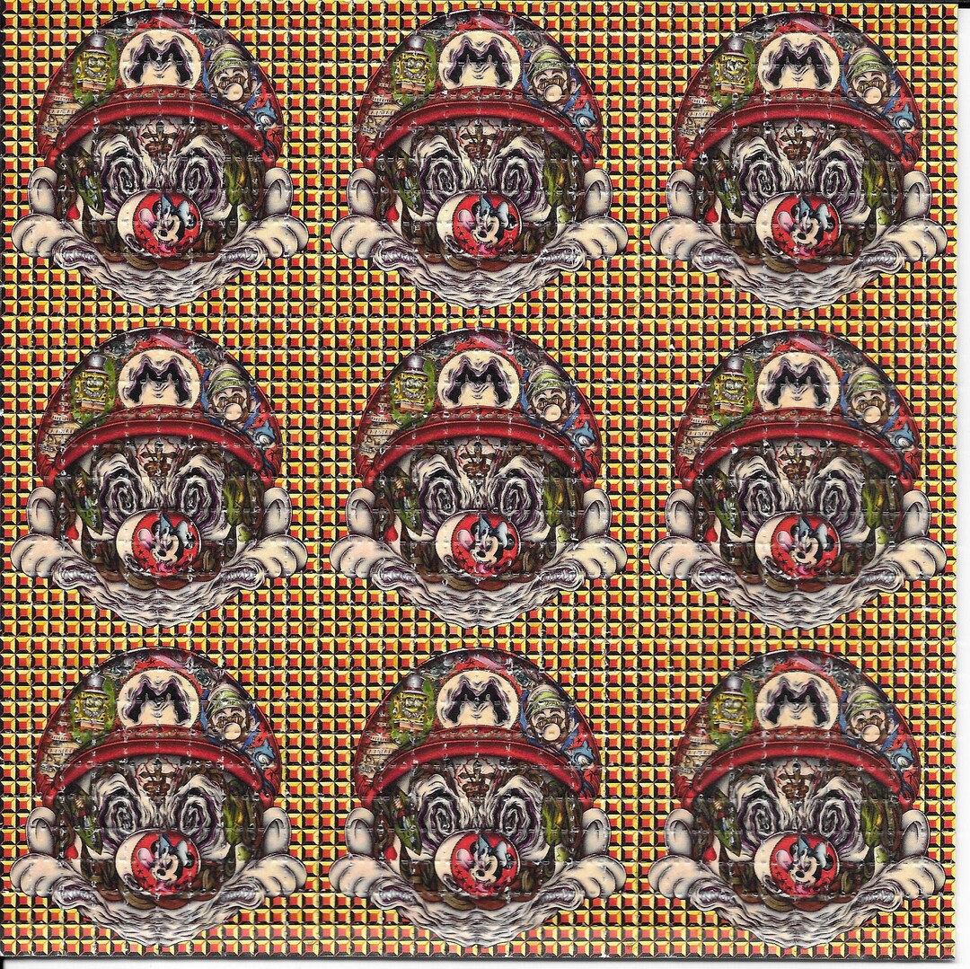 Melting Mario Castle Video Game LSD Blotter Art Psychedelic Acid Free ...