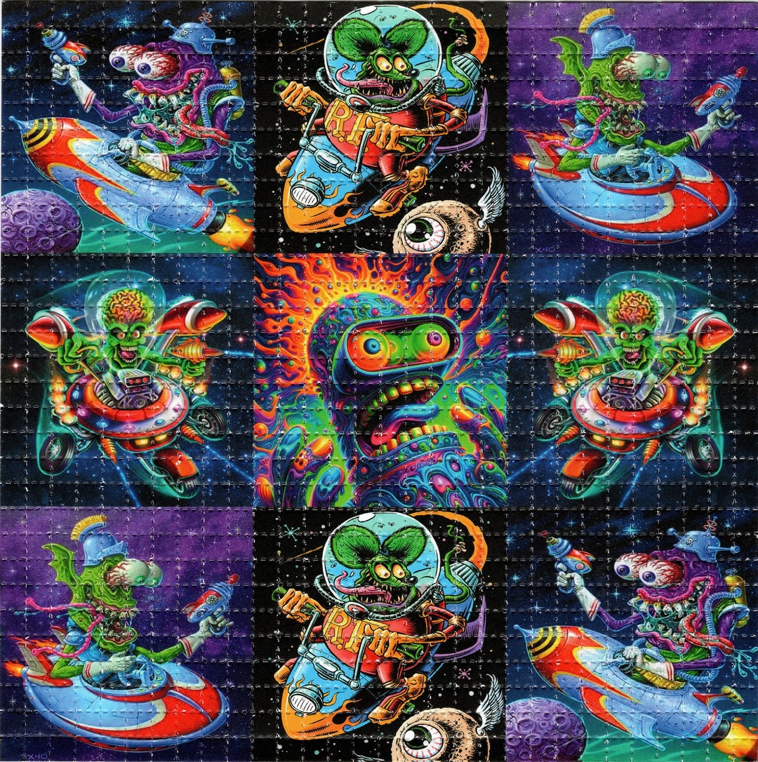 Space Crazies LSD Blotter Art Psychedelic Acid Free Paper - Etsy