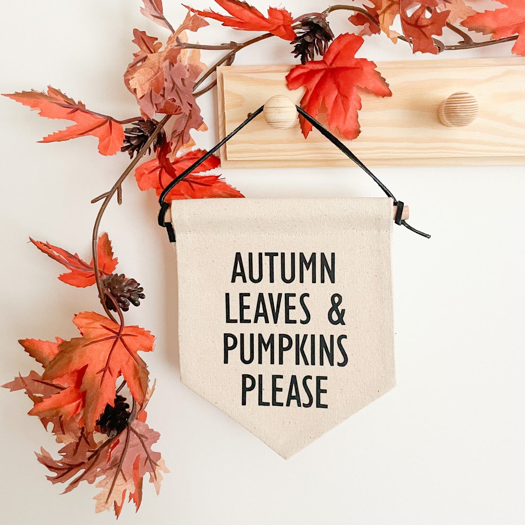 Autumn Leaves & Pumpkins Autumn Banner Fall Decor Autumn - Etsy