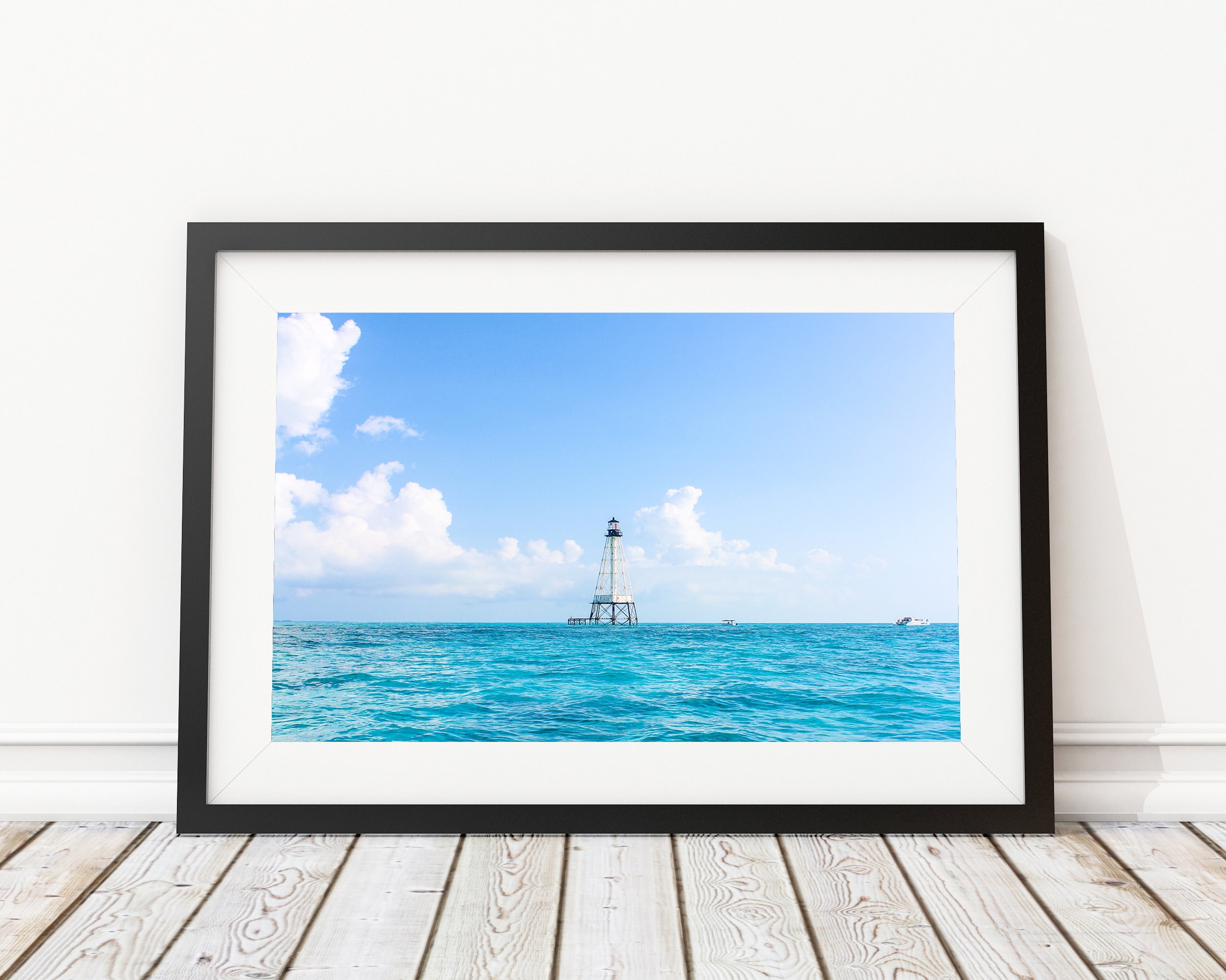 Islamorada Alligator Reef Lighthouse Sky Art Print - Interior Design ...