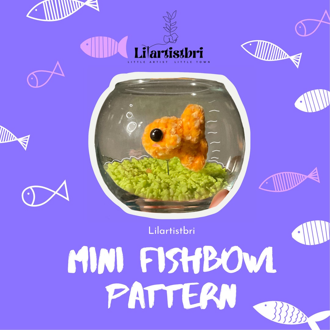 Mini Crochet Fish in a Bowl Pattern/ Goldfish/ Forever Fish / PDF/ Cute ...