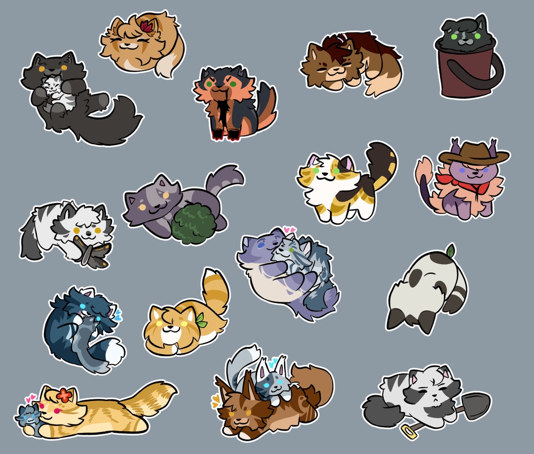 The Exiled Neko Sticker Sheets - Etsy