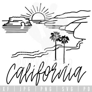 California SVG Cut File Printable PDF PNG California - Etsy