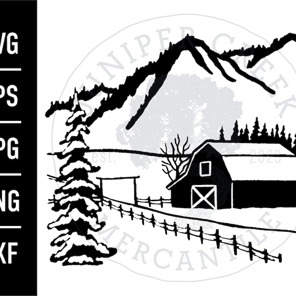 Winter Scene Svg - Etsy