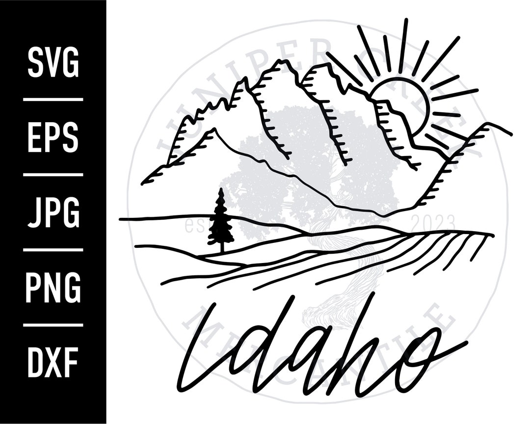 Idaho SVG | Idaho Printable | DXF | State Design - Etsy