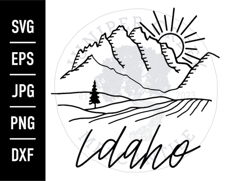 Idaho SVG | Idaho Printable | DXF | State Design - Etsy