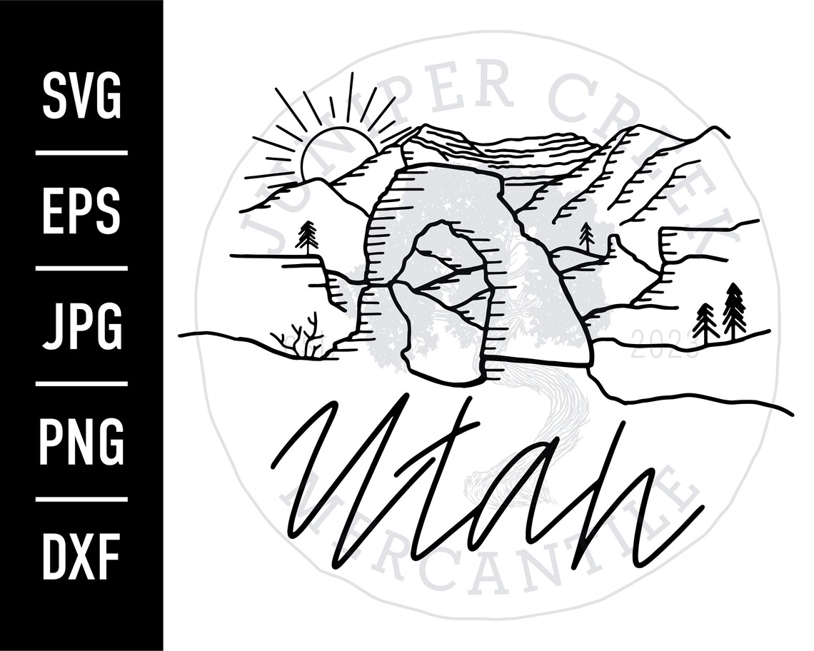 Utah SVG | Printable | JPG | PNG | Cut File | Delicate Arch - Etsy