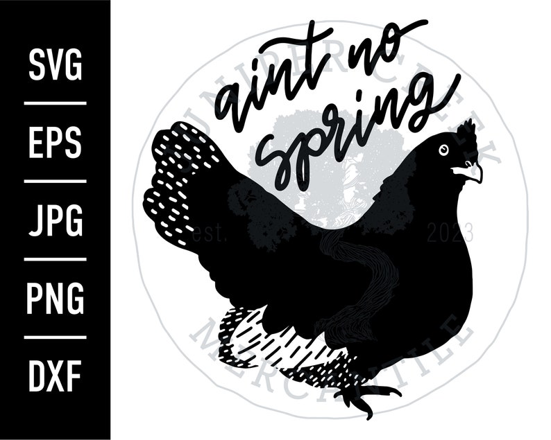 Ain't No Spring Chicken SVG Printable JPG - Etsy