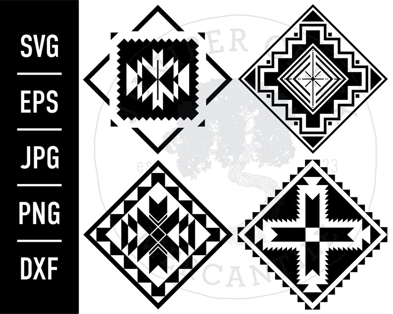 Western Style Tiles SVG Printable JPG - Etsy