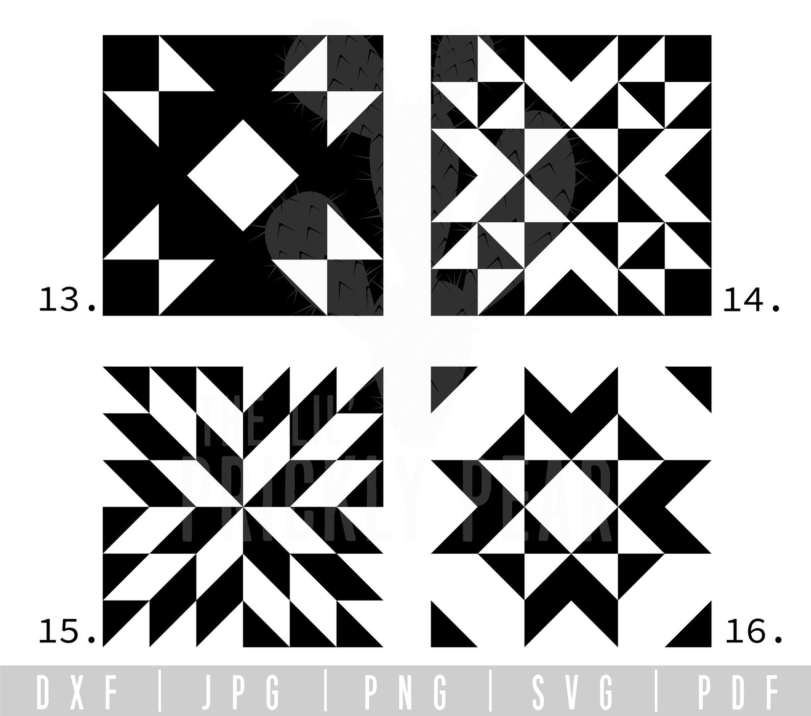 16 Quilt Blocks SVG Bundle Printable JPG Files | Etsy