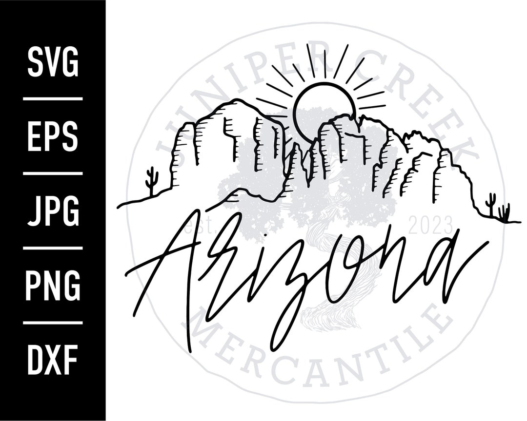 Arizona SVG | JPG | PNG | Cut File | Desert Scene | Cactus - Etsy UK