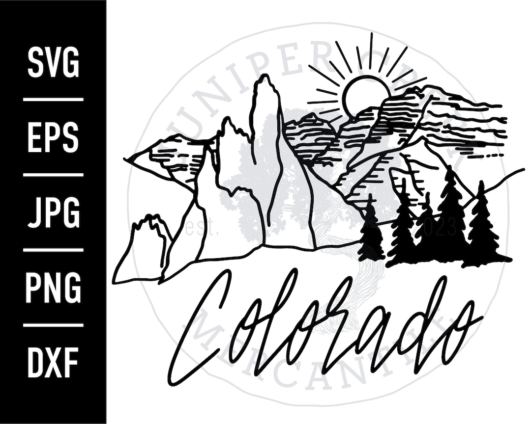 Colorado SVG | Printable JPG | State Design - Etsy