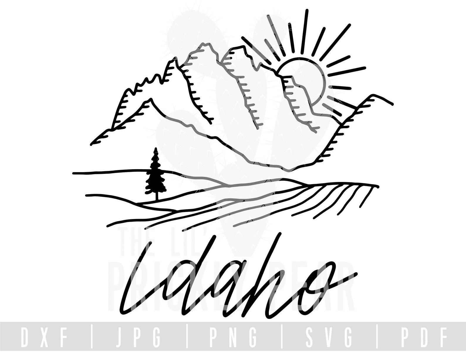 Idaho SVG Idaho Printable DXF State Design - Etsy