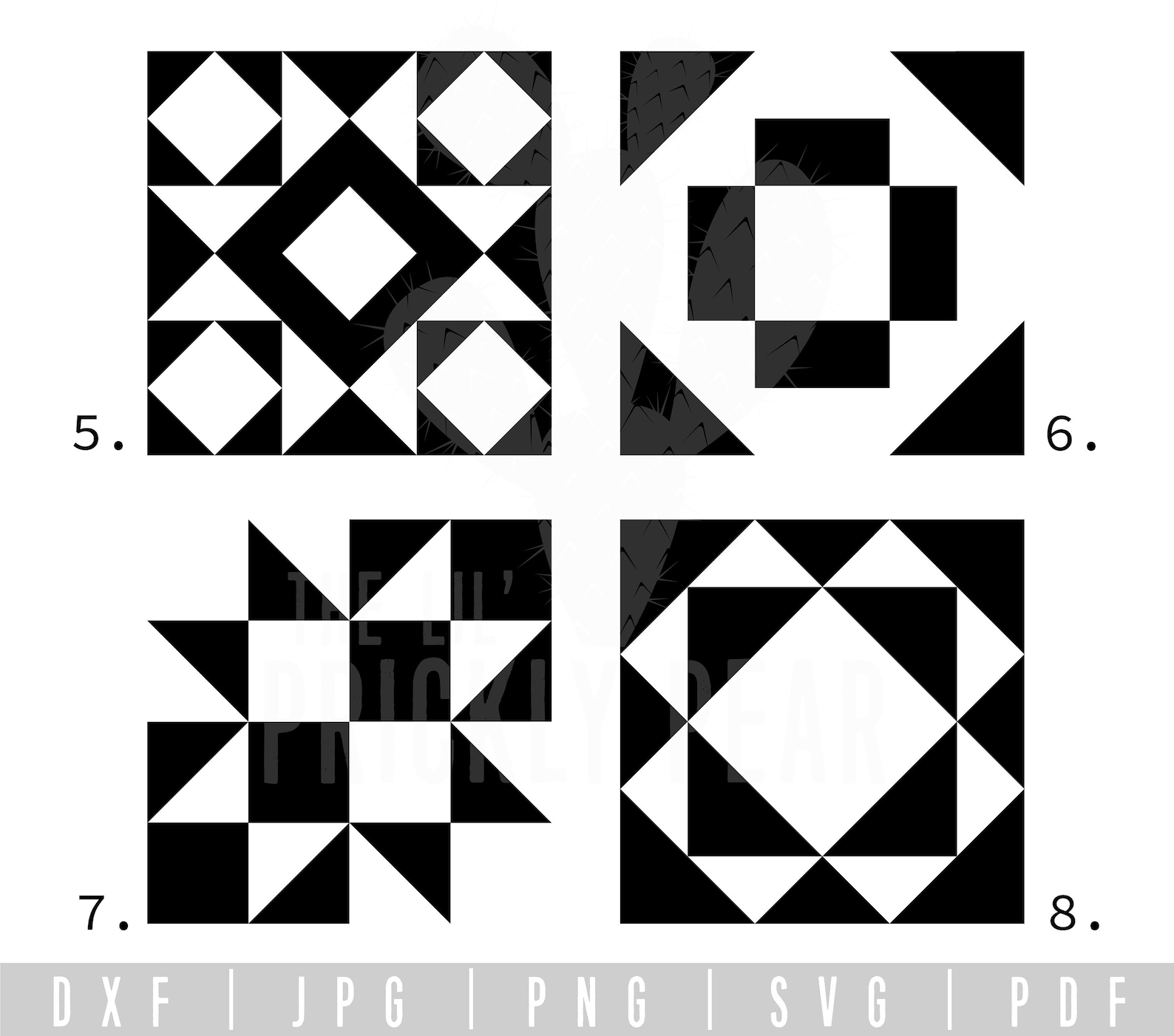 16 Quilt Blocks SVG Bundle Printable JPG Files | Etsy