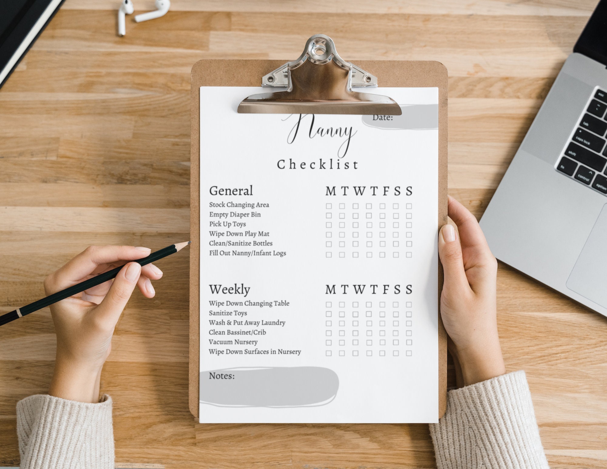 Nanny Checklist | Babysitter Checklist | Caregiver Checklist | To-do ...