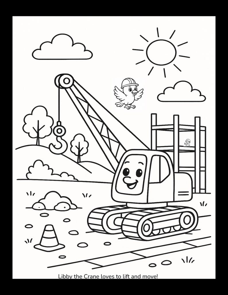 The Diggers Coloring Book - Etsy