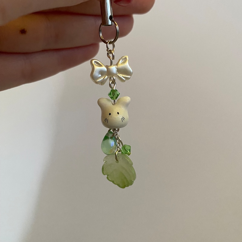 Rabbit Phone Charm - Etsy