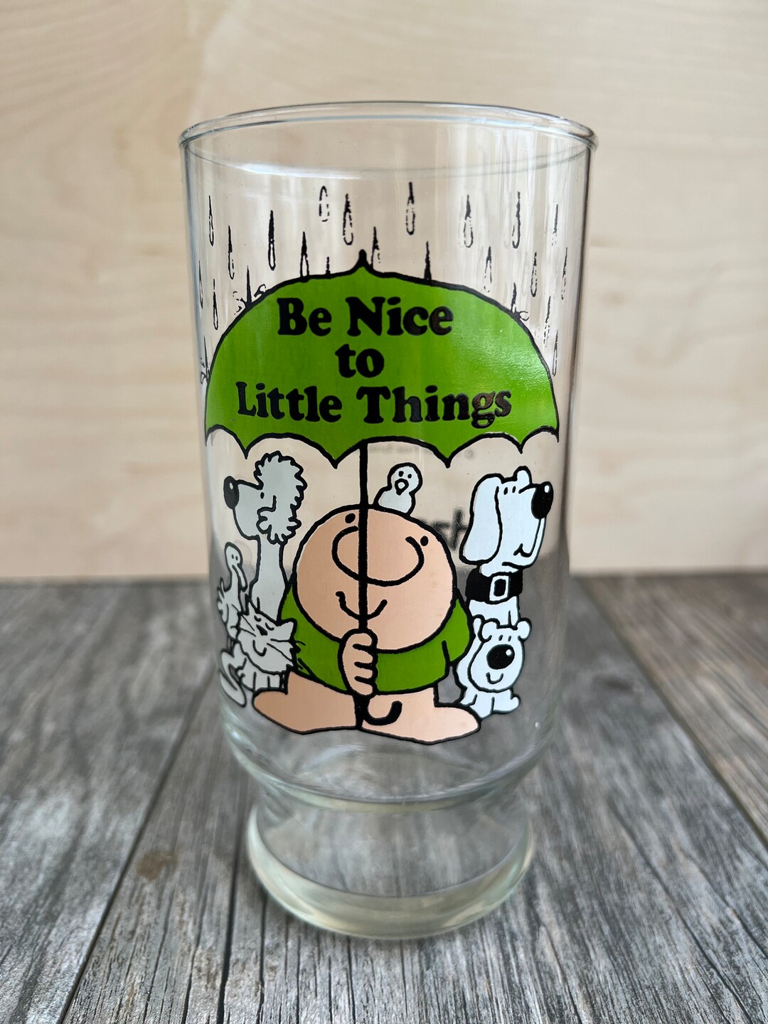Hardees Promotional Glasses Ziggy Drink Glass Tom Wilson 1979 Be Nice ...