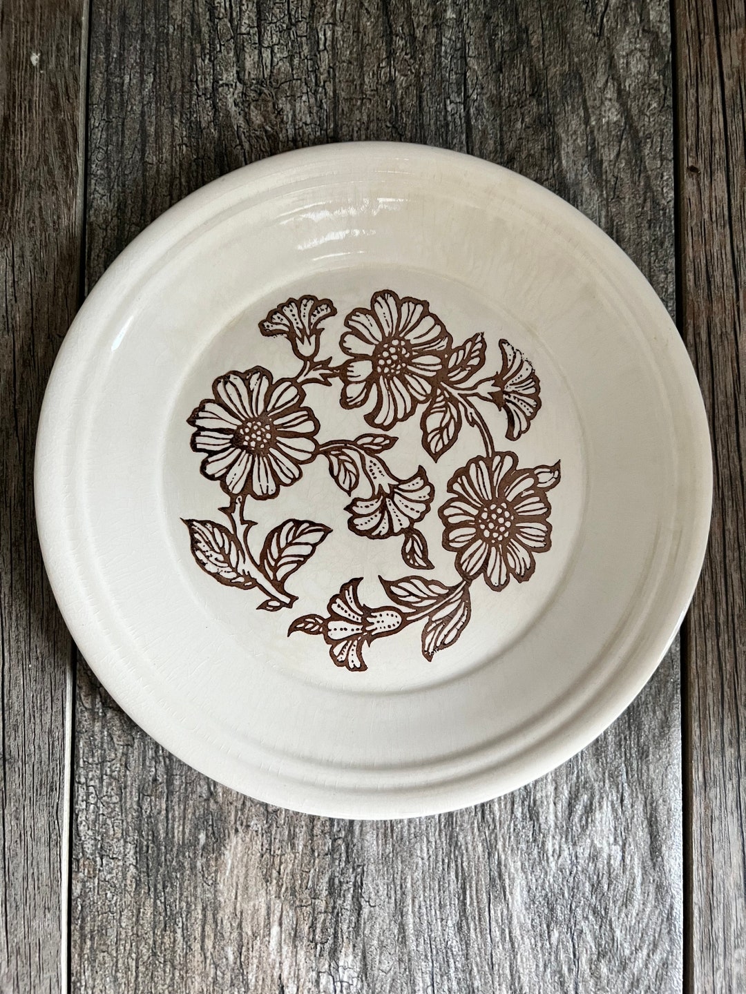 Vintage Daisy Plate Tams Made in England Salad Plate Trinket Dish ...