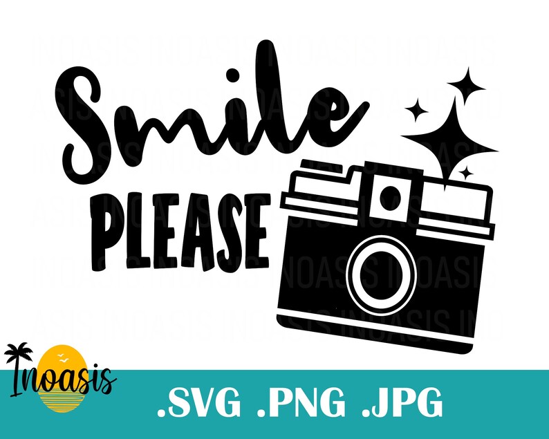 Smile Please SVG Cut File Camera Vector Camera Clipart Pose - Etsy