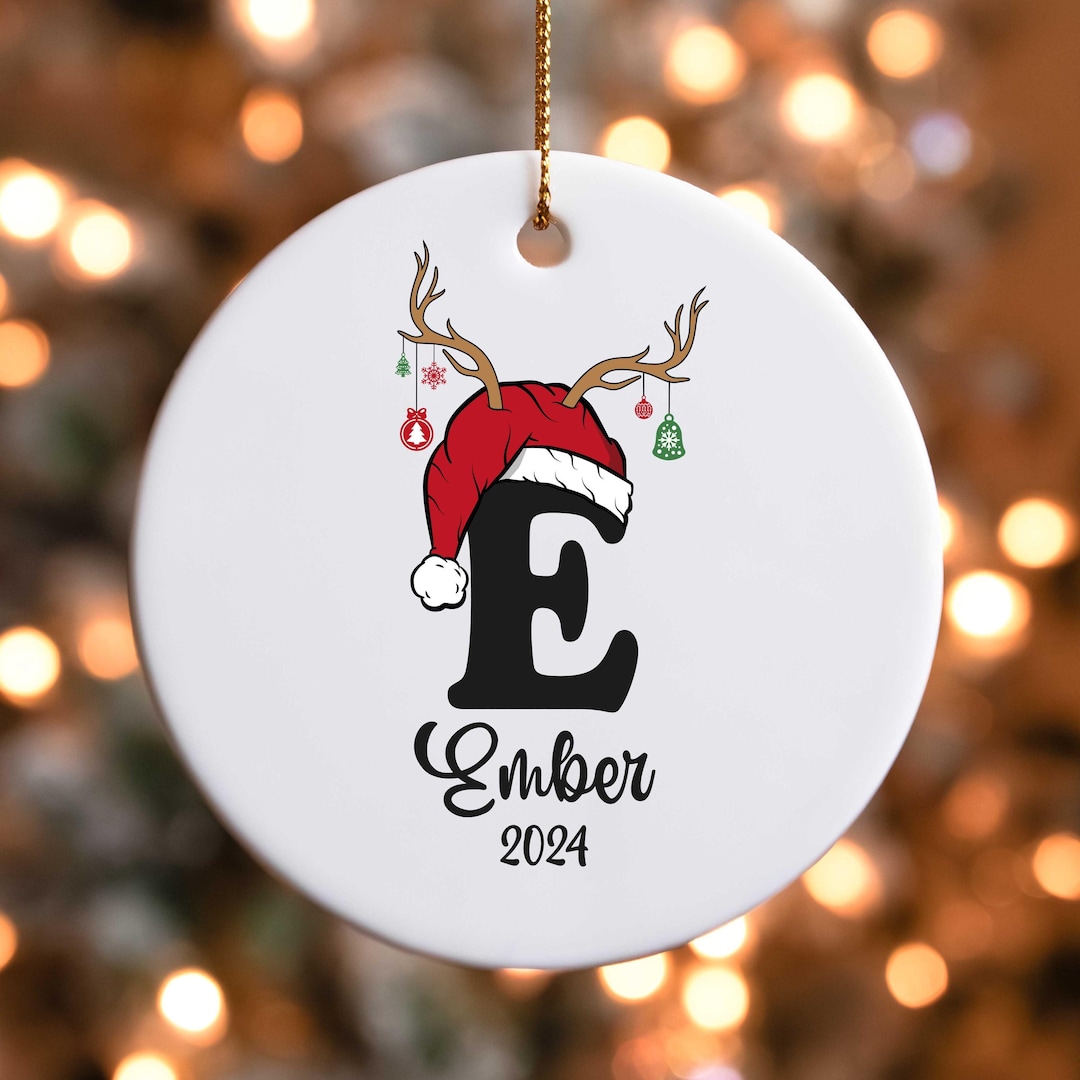 Letter Name Ornament,2024 Christmas Ornament, Custom Name Ornament ...