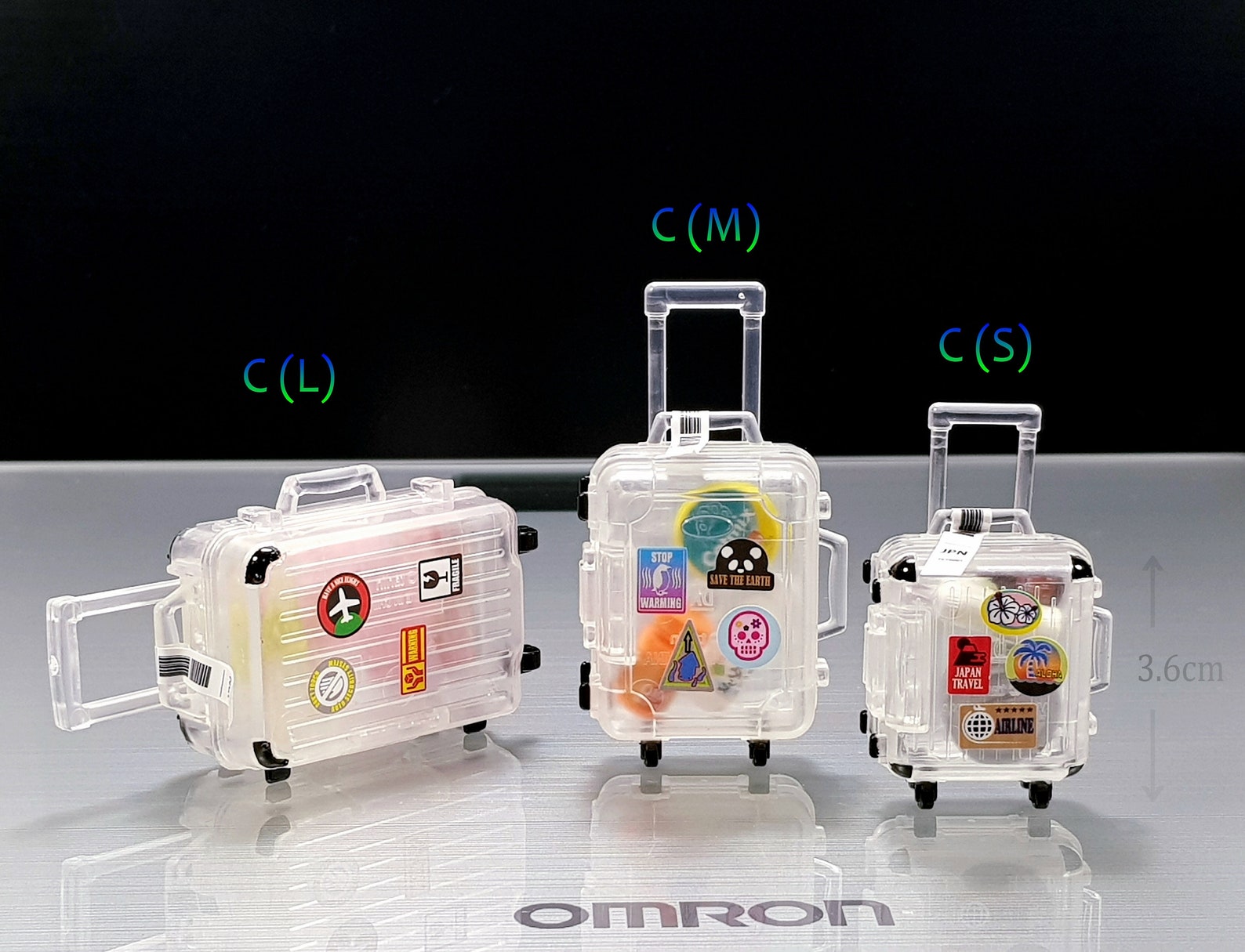 Dollhouse Miniature Diorama Travel Suitcase Luggage With Sticker ...