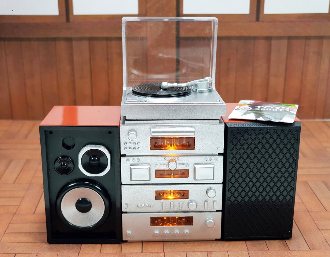Full Component Dollhouse Miniature Radio, Music Stereo Equipment ...