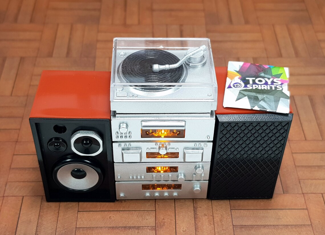 SALE Full Component Dollhouse Miniature Radio, Music Stereo Equipment ...