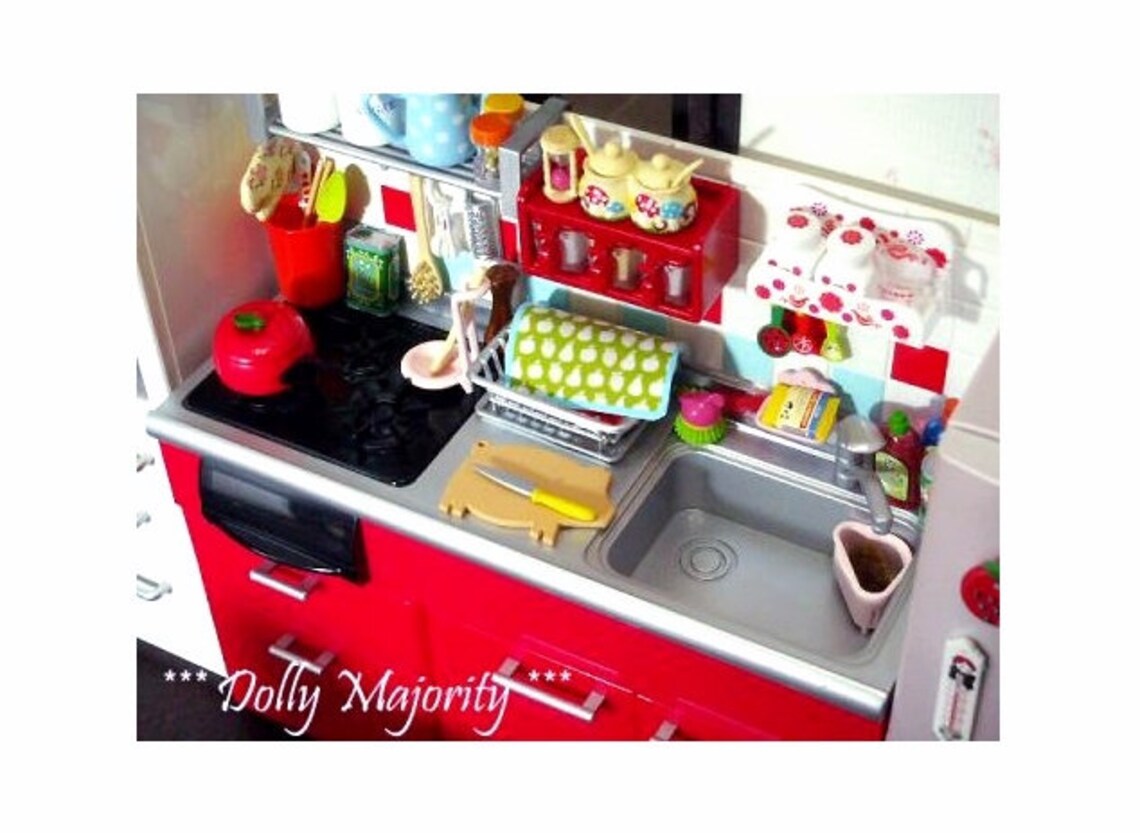 Rare Re-ment Miniature Kitchen Cabinet Sink With Stove & - Etsy