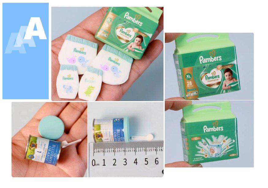 SALE Dollhouse Miniature Loving Baby Diapers, Milk Powder and ...