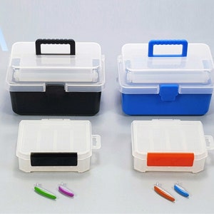 Dollhouse Miniature Fishing Mini Tackle Box, Lure Case, Fishing Tools ...