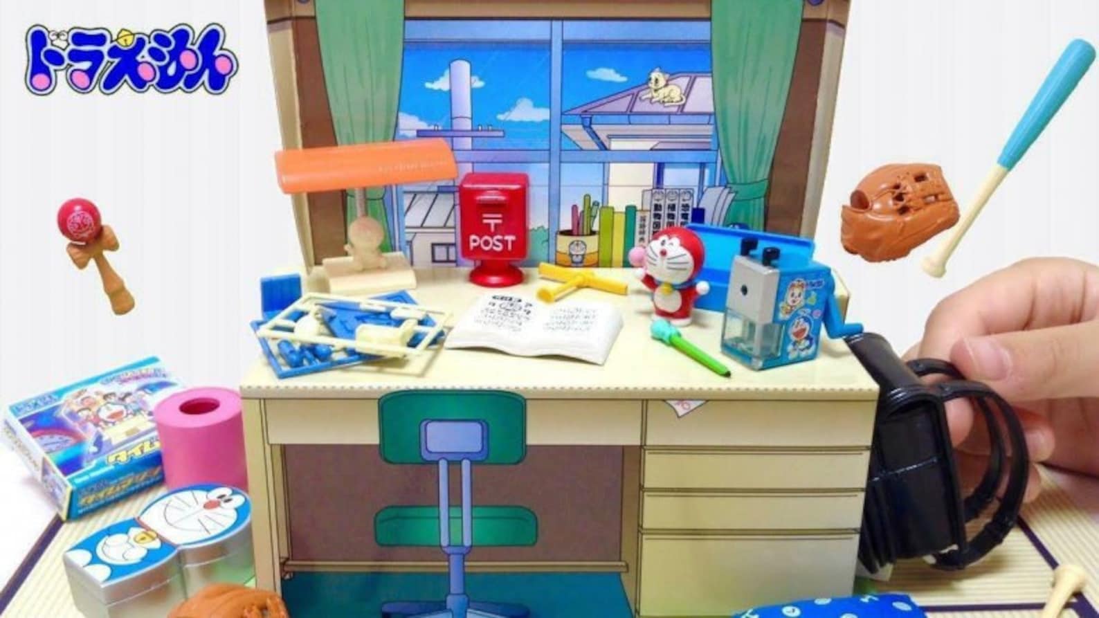 Re-ment Dollhouse Miniature Doraemon Stationery/ Sport/ School Bag ...