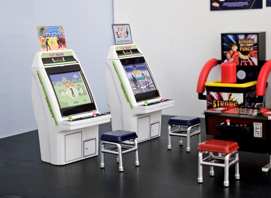 1/12 Scale Dollhouse Miniature Diorama Retro Arcade Game Machine - Etsy