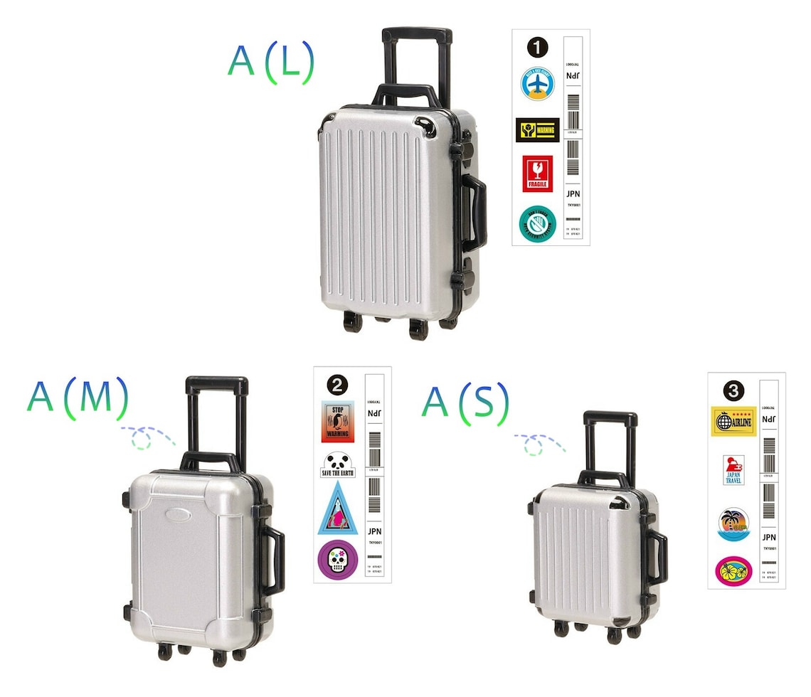 Dollhouse Miniature Travel Suitcase Luggage With Sticker - Etsy