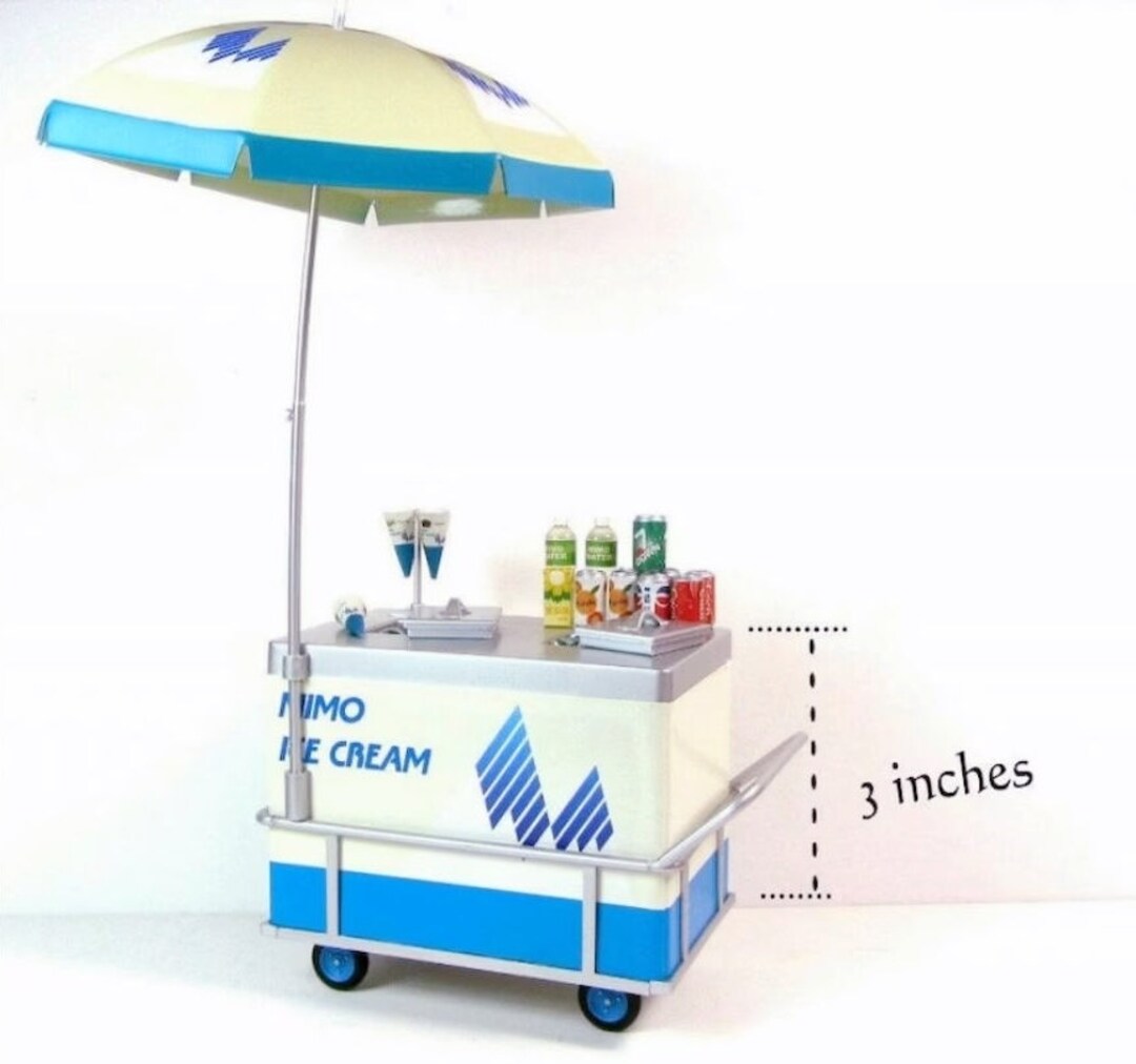 Miniature Mimo Local Street Vendor - Ice Cream Cart - Etsy