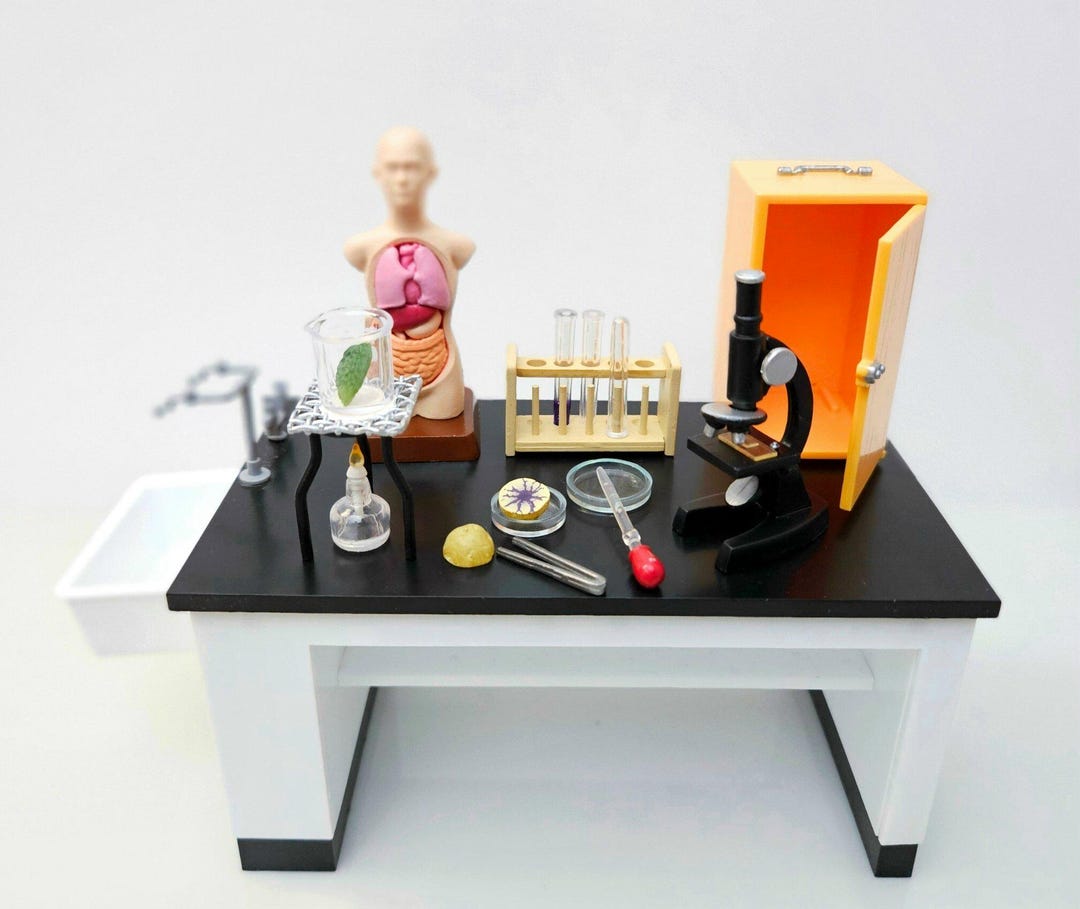 Dollhouse Miniature Series Science Lab Room Series - Stereo Microscope ...