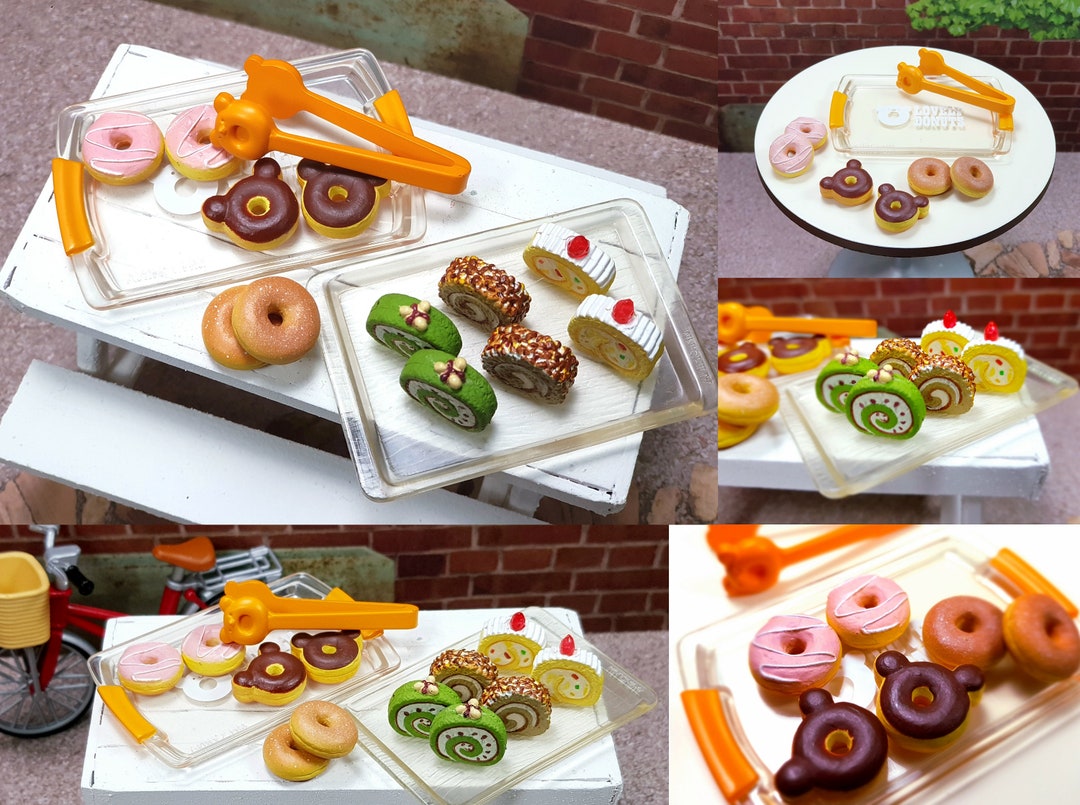Re-ment Size Megahouse Dollhouse Miniature Donuts, Tiny Bakery With ...