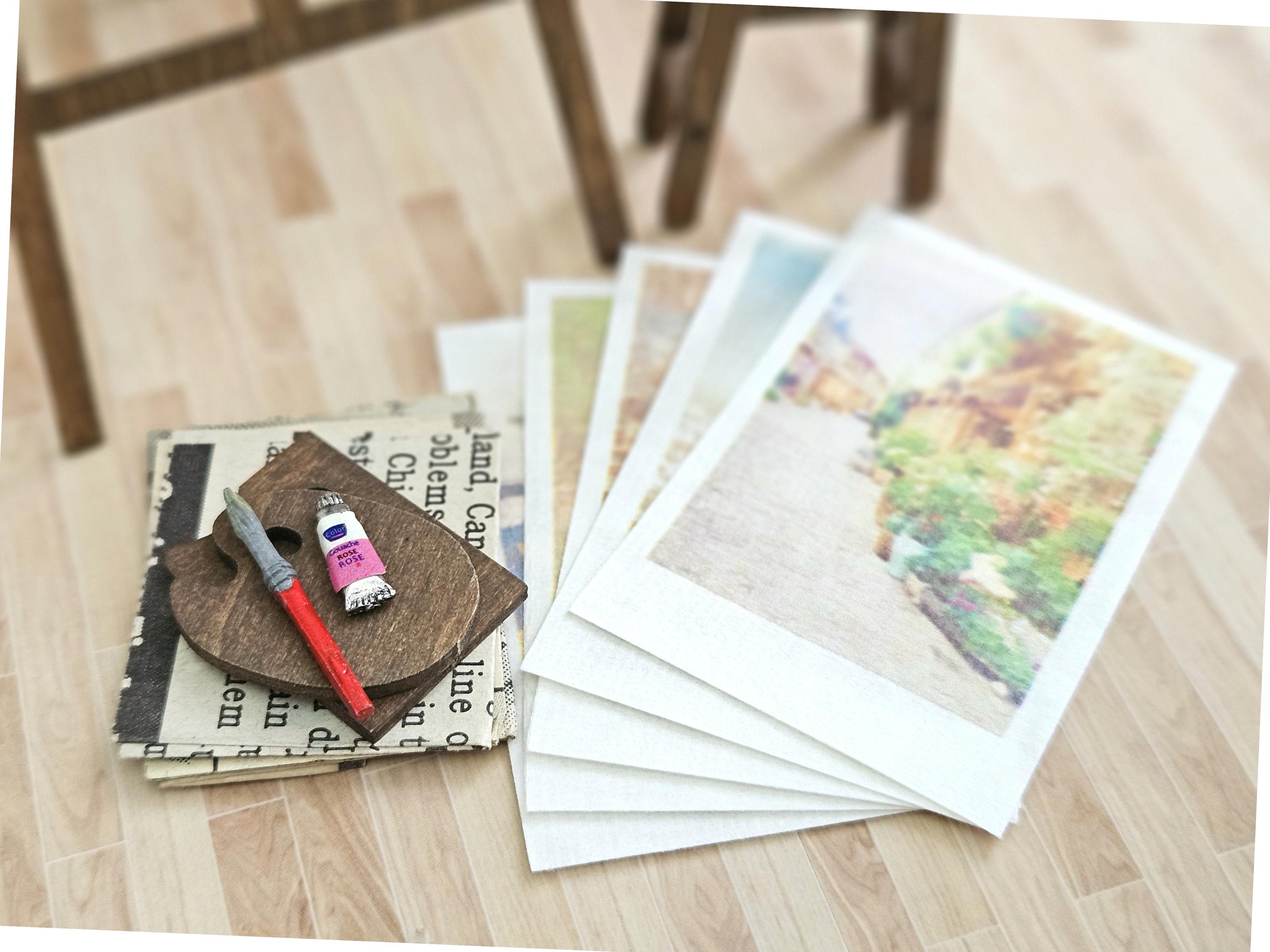 1:12 Scale Dollhouse Miniature Art Supplies Goods and Accessories- Art ...
