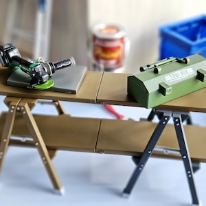Diorama Dollhouse Miniature DIY Mini Power Tools/ Tool Wagon/ Paint Can ...