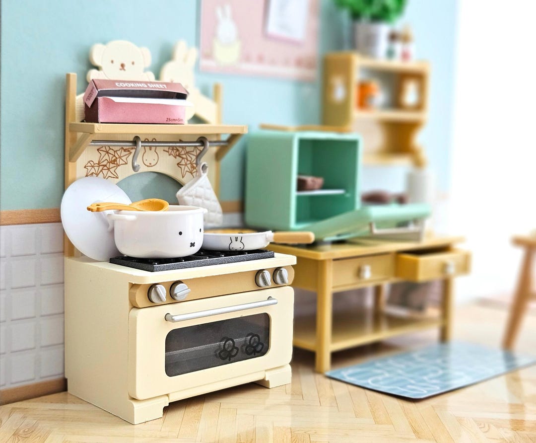 Re-ment Miffy Miffy Dollhouse Miniature Kitchen Cooking Oven - Etsy